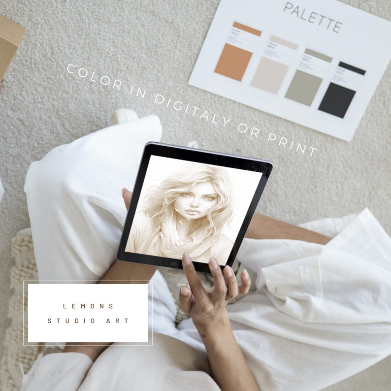 Deep Gaze - Premium Adult Coloring Pages - 3 Digital Printable Instant ...