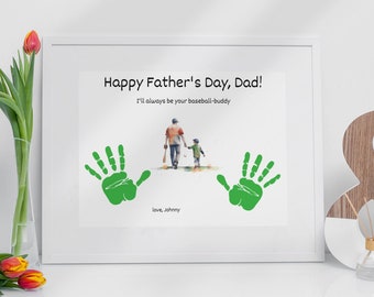 Handprint Art for Father's Day | Art for Father's Day | Easy DIY Craft ...