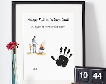 Handprint Art for Father's Day | Art for Father's Day | Easy DIY Craft ...