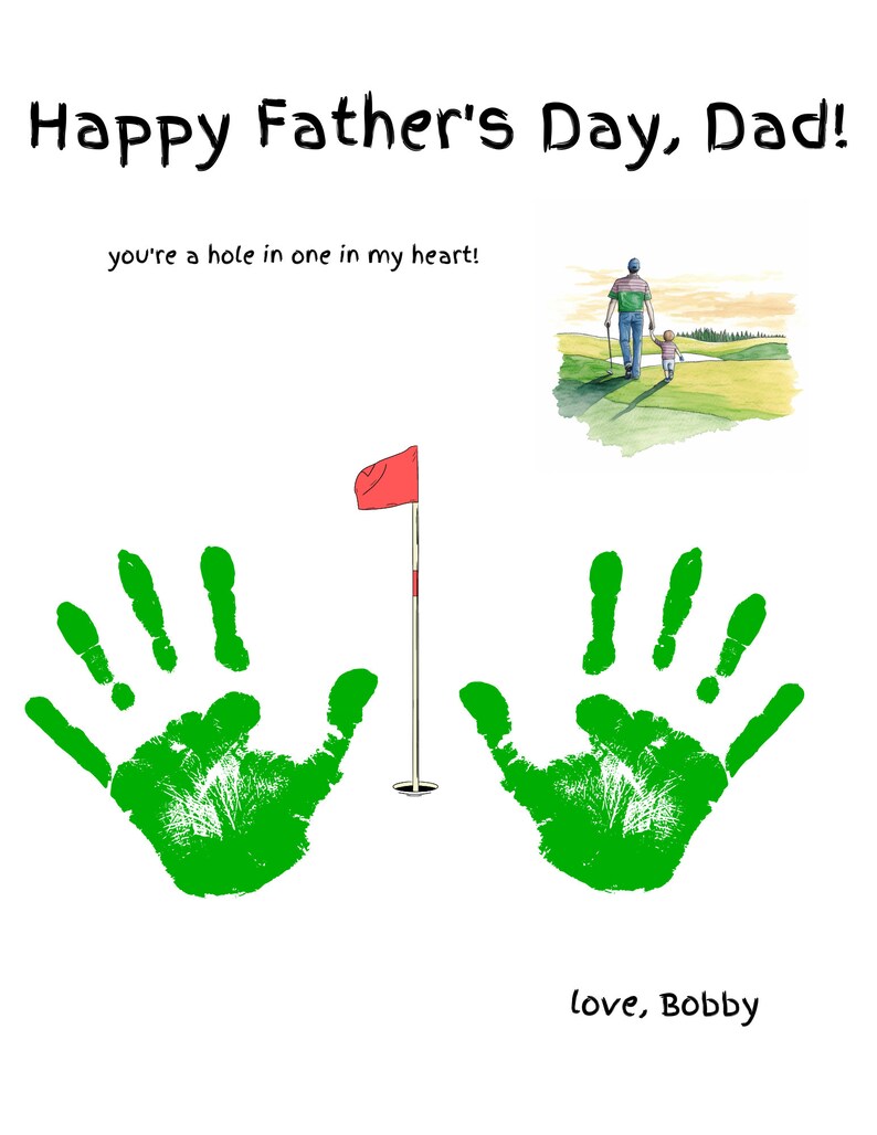 Handprint Art for Father's Day Art for Father's Day - Etsy