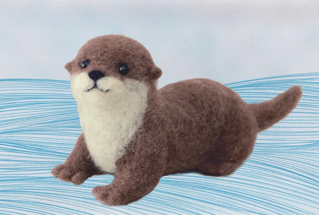 Hamanaka Vegan/aclaine Felting Kit - Otter #550 (ENGLISH) - Etsy