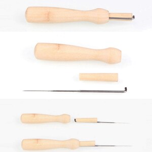 Single Needle Holder Wooden Punch Pen Style Handle- (needle Not ...