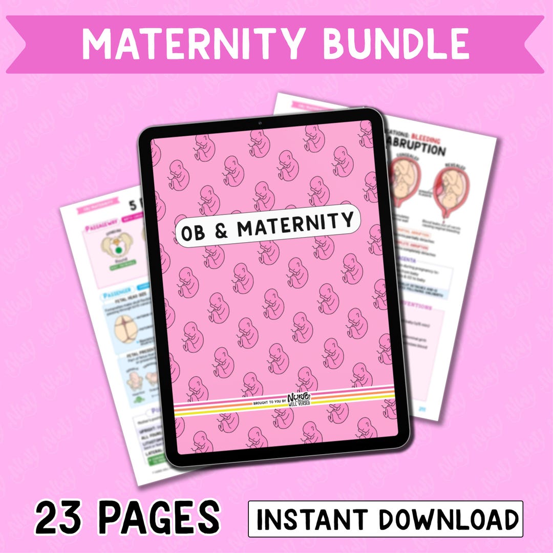 OB/ Maternity Nursing Notes Study Bundle - Etsy UK