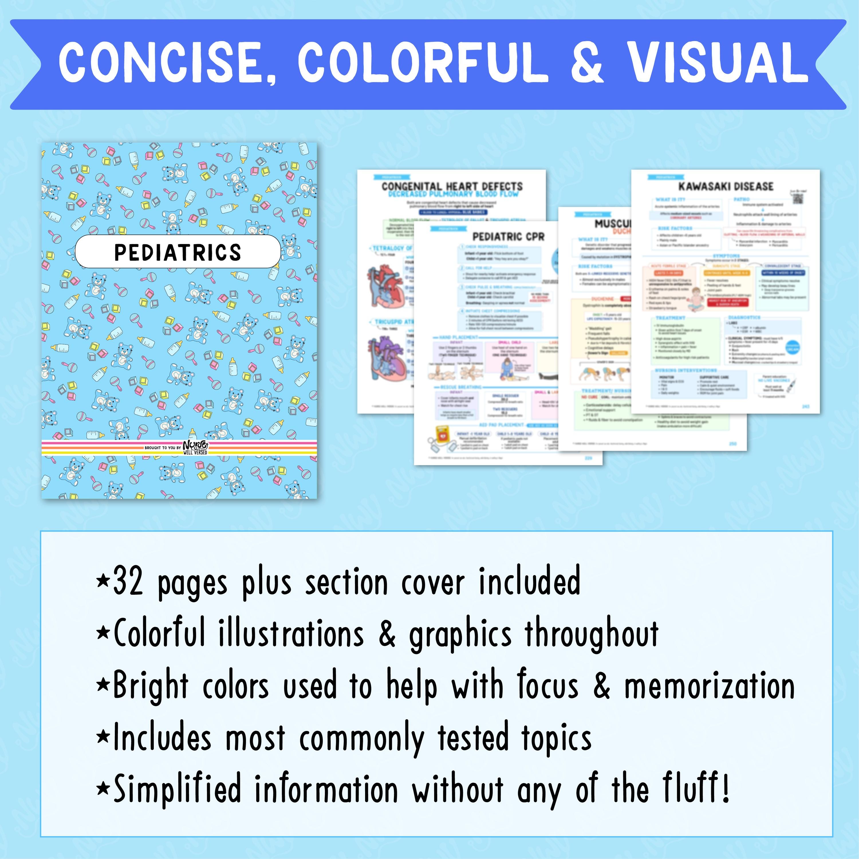 Pediatrics Nursing Notes Study Bundle - Etsy