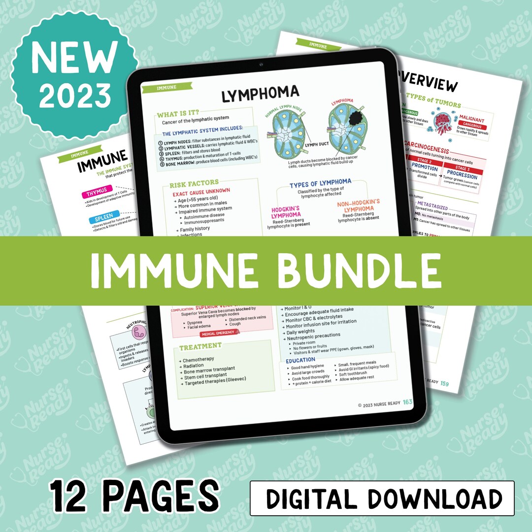 Immune Nursing Notes Study Bundle - Etsy