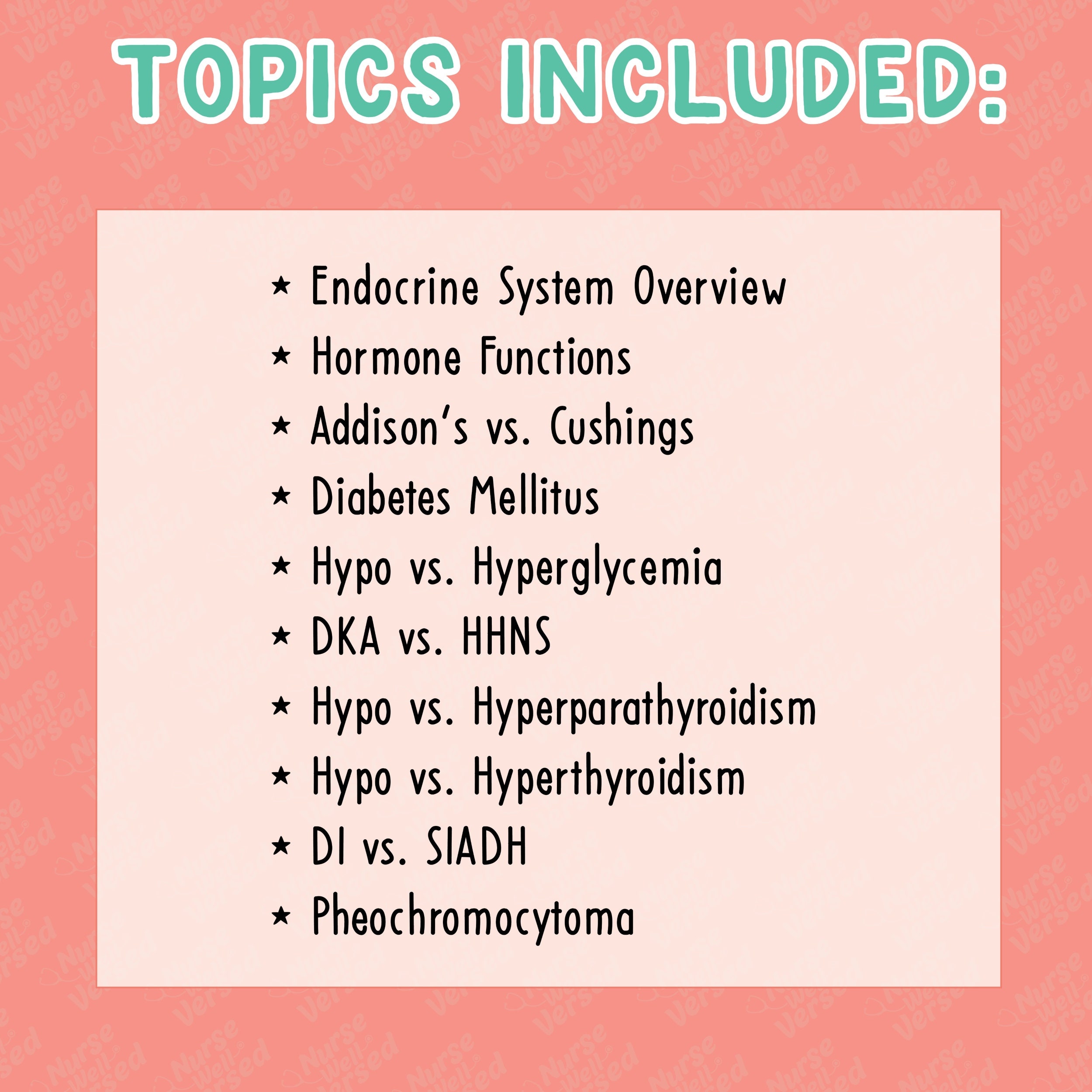Endocrine Nursing Notes Study Bundle - Etsy