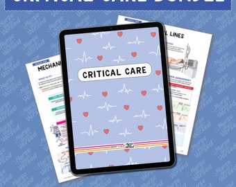 Critical Care Nursing 2024 Edition, ICU Study Guide, Med Surg, Nursing ...