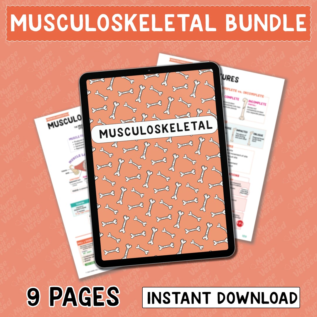Musculoskeletal Nursing Notes Study Bundle - Etsy