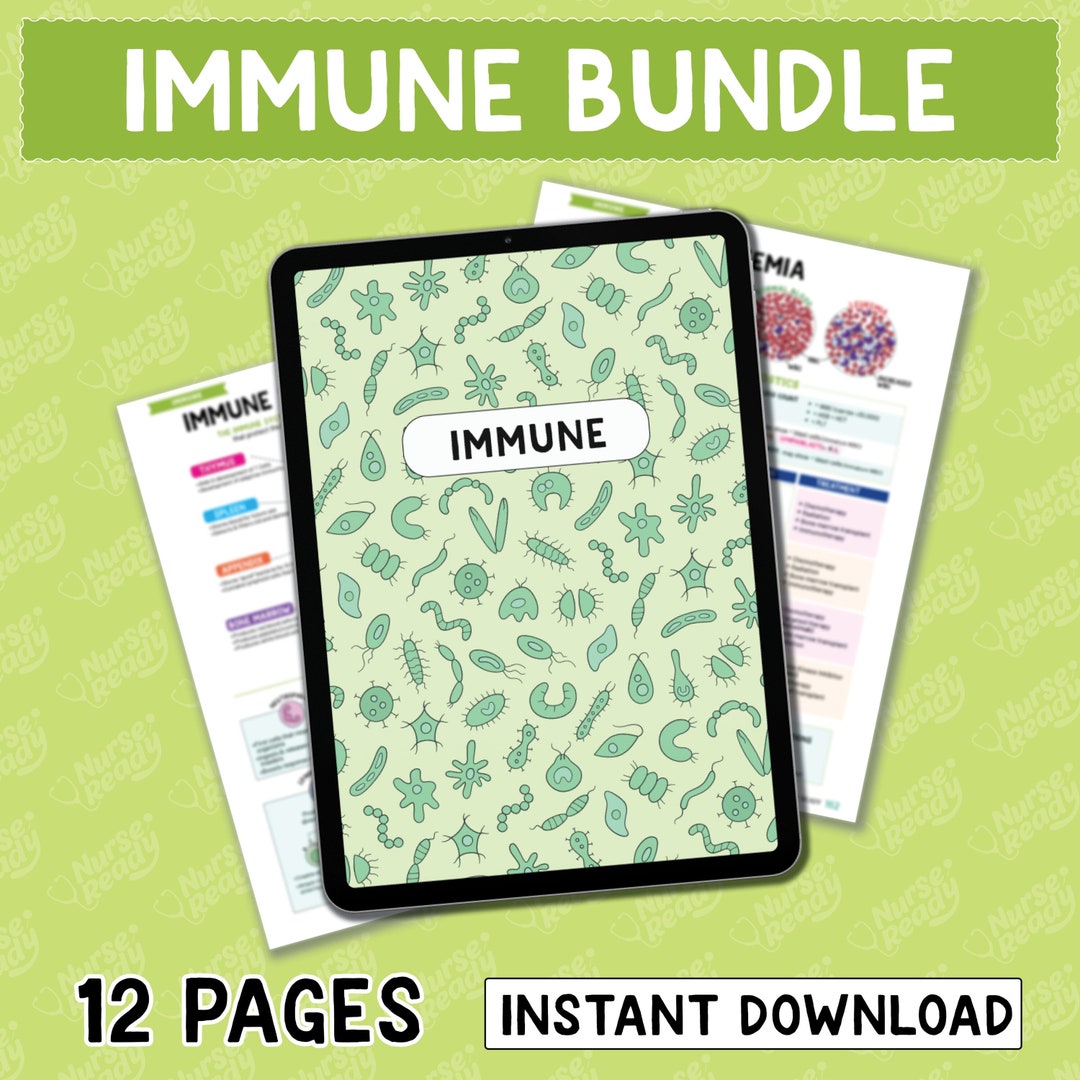 Immune Nursing Notes Study Bundle - Etsy