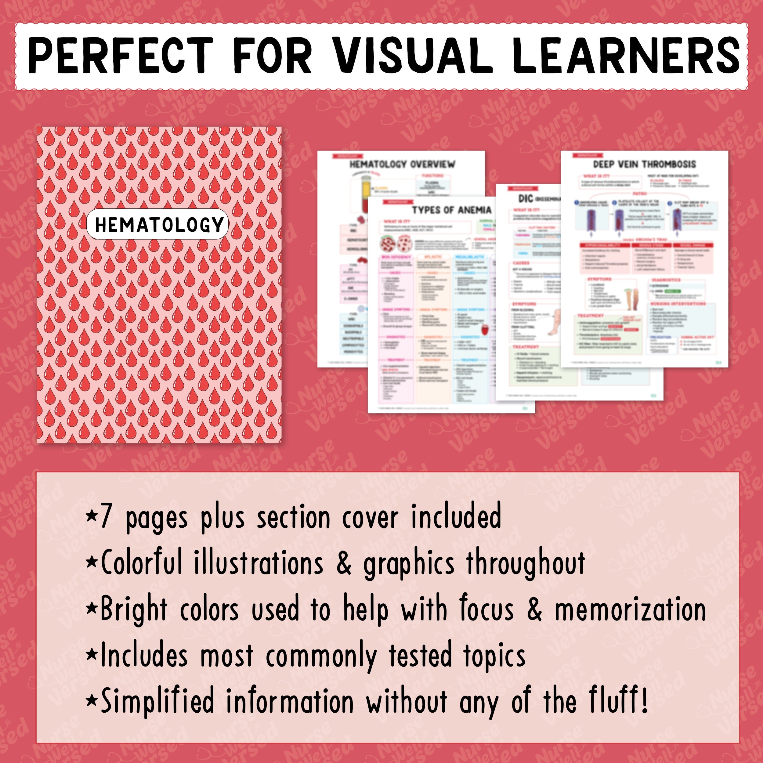 Hematology Nursing Notes Study Bundle - Etsy
