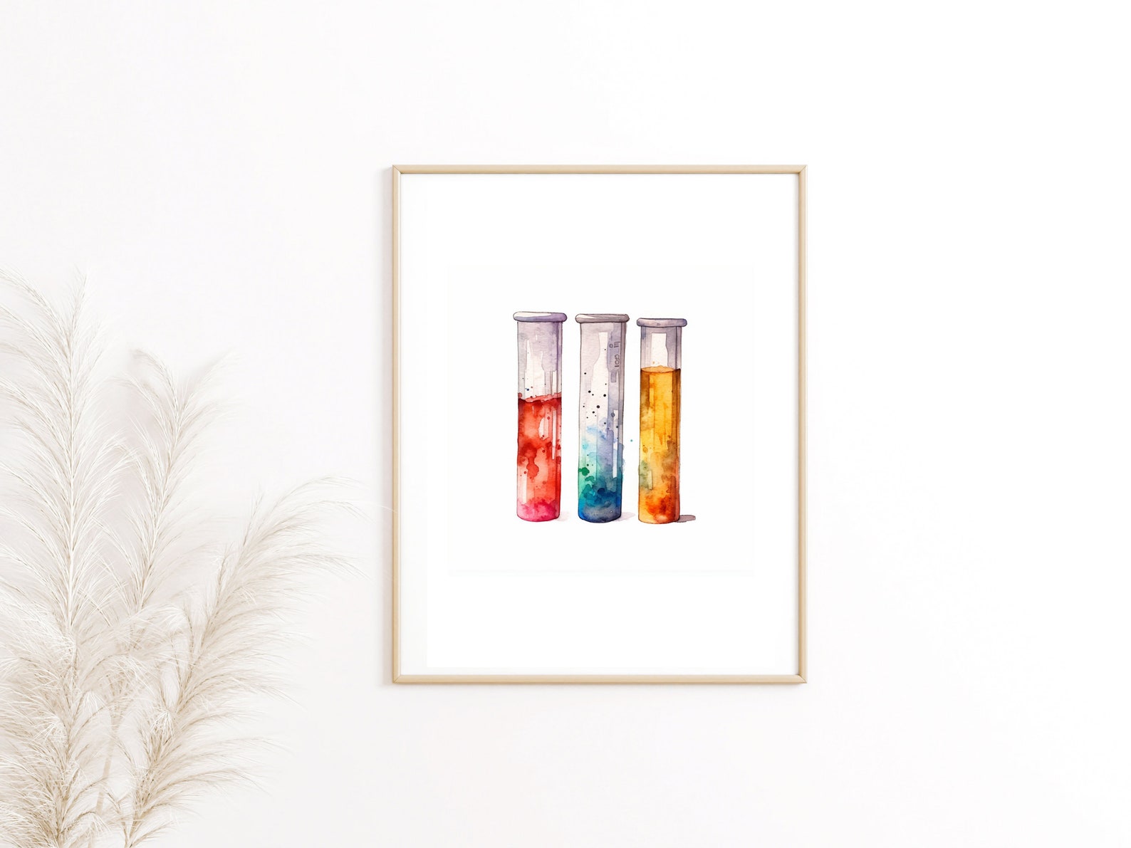Test Tube Watercolor Print, Watercolor Print, Science Wall Art, Test ...