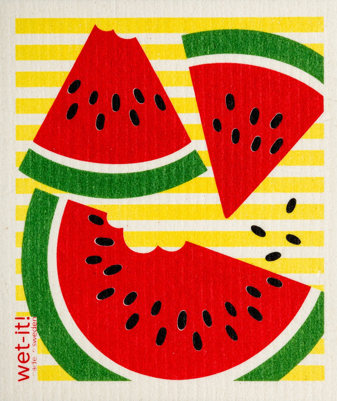Wet-it! Watermelon Slices Dishcloth, Swedish Dishcloth, Cleaning Cloth ...