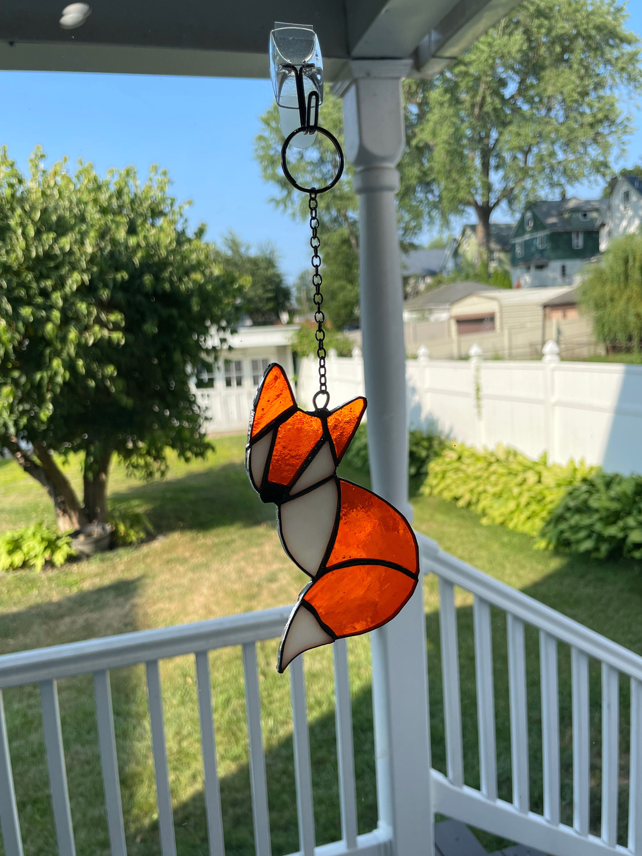 Fox Stained Glass Suncatcher Home Decor, Wall Art, Window Hanging ...
