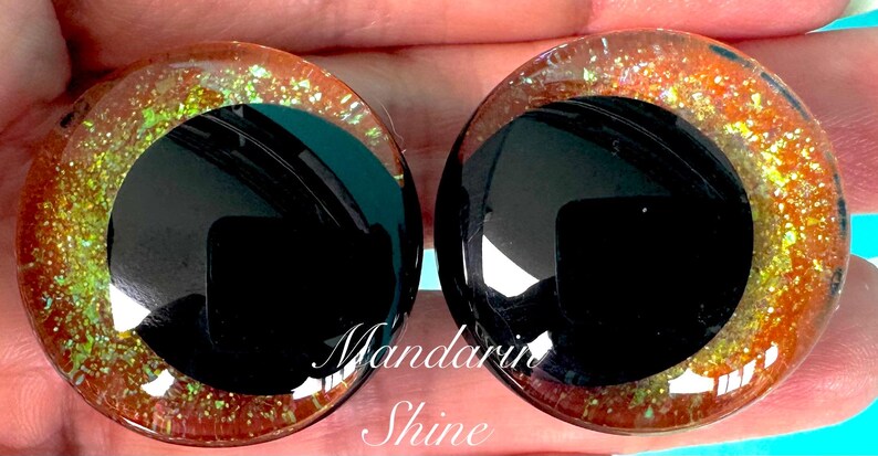 Set of 5 Hand Painted Sinker Safety Eyes 6 Different Sizes to Choose ...