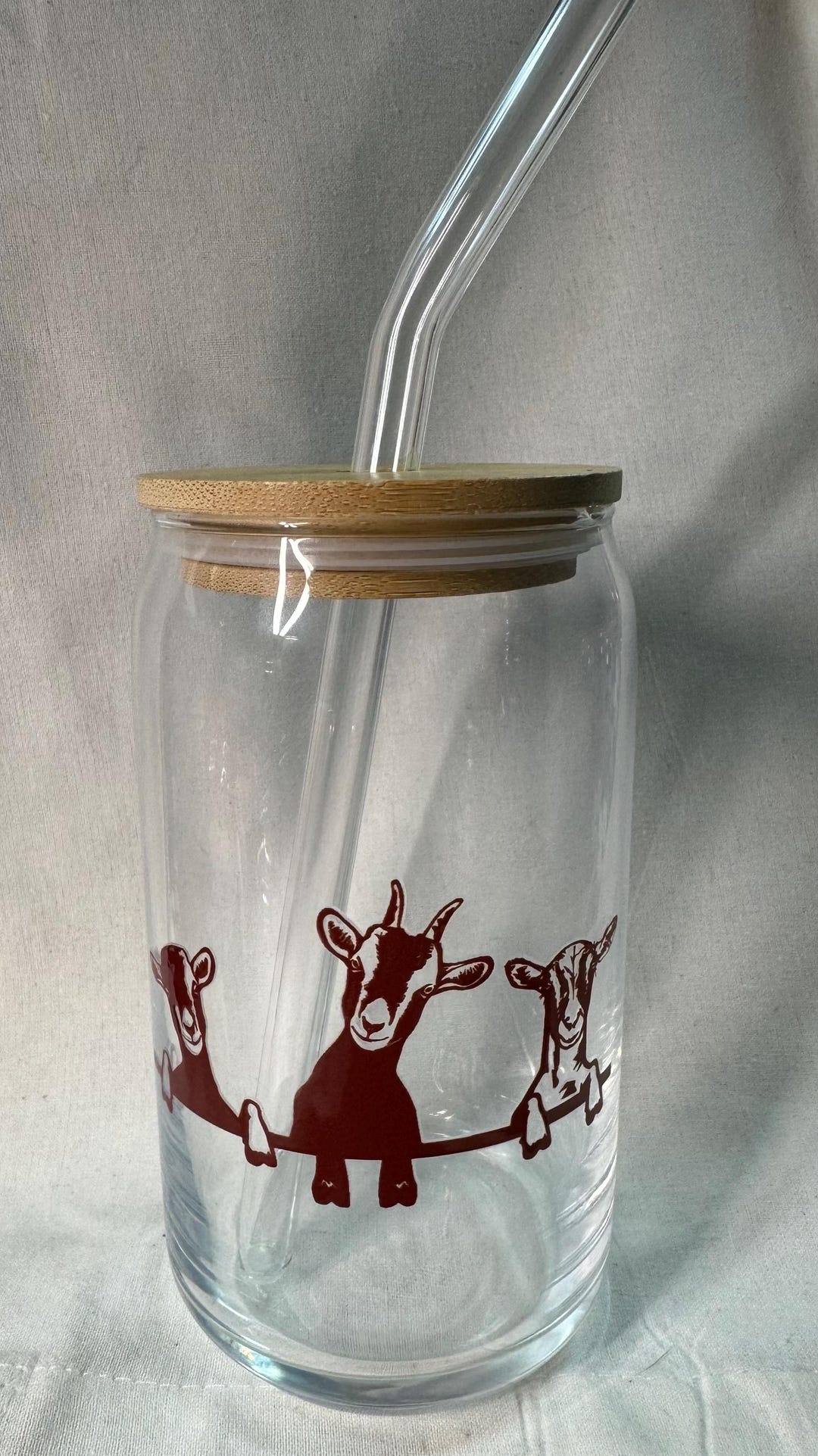 Goat Glass Tumbler Goat Tumbler Goat Glass Mug Christmas Glass Can ...