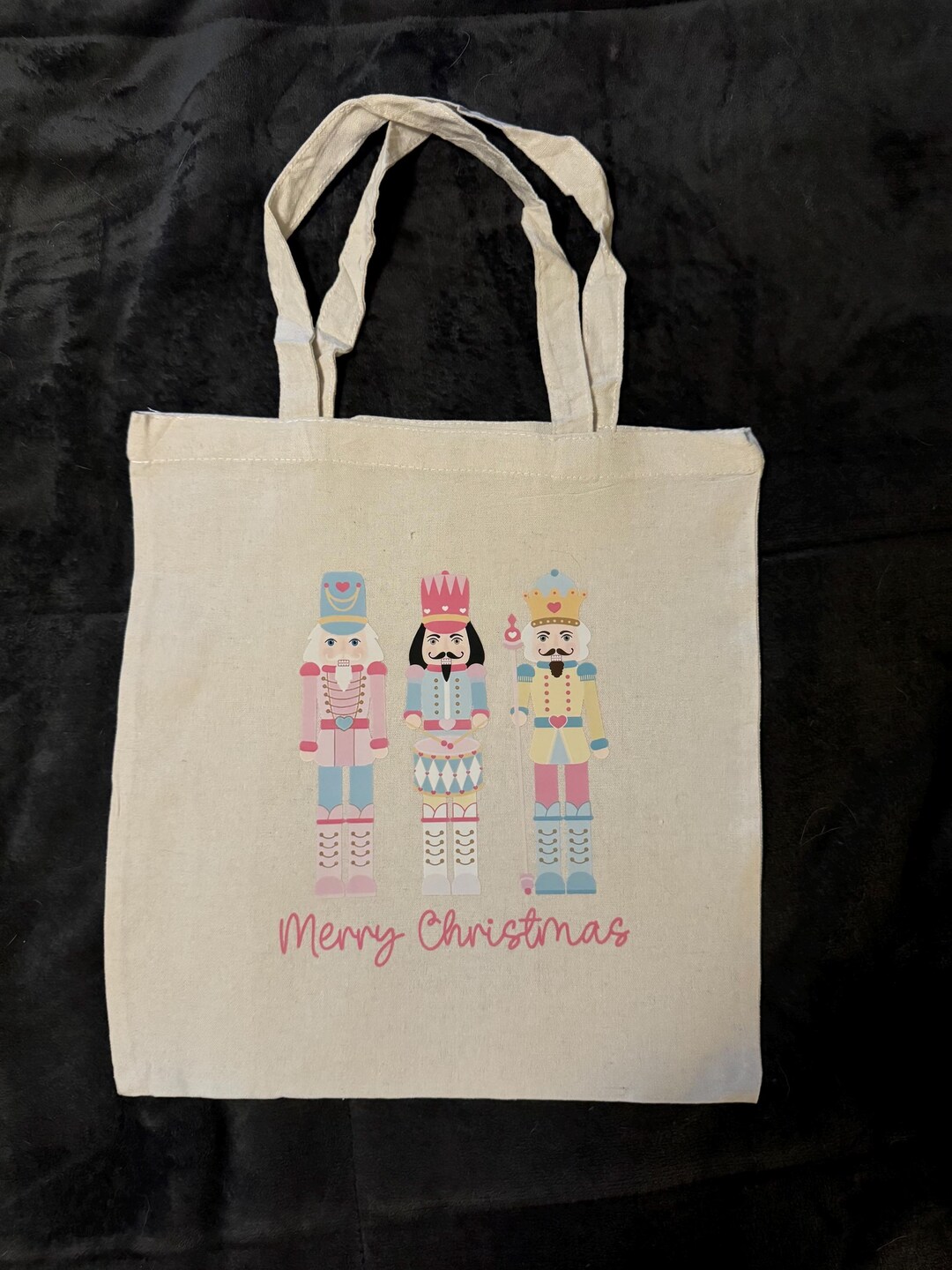 Nutcracker Canvas Tote Bag Nutcracker Book Bag Book Bag Christmas Bag ...