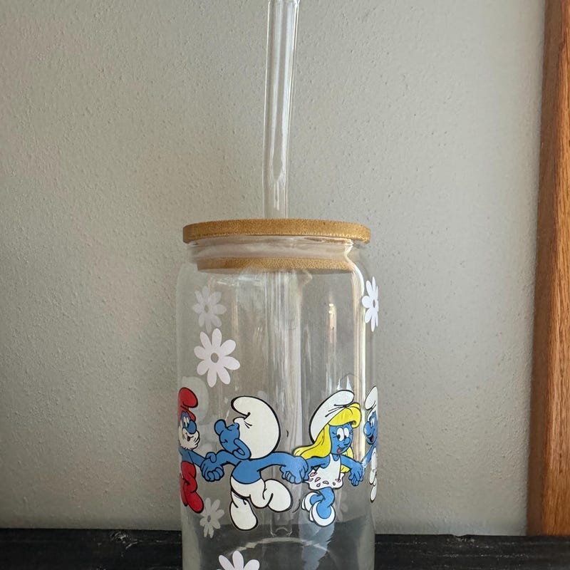 Smurf Drinking Glass - Etsy