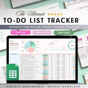 To Do List Template Spreadsheet | Google Sheets Daily Weekly Planner ...