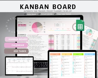 Task Priority Tracker, Kanban Board Google Sheets, to Do List Template, Project Management Tool ...