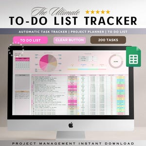 To Do List Template Spreadsheet | Google Sheets Daily Weekly Planner ...