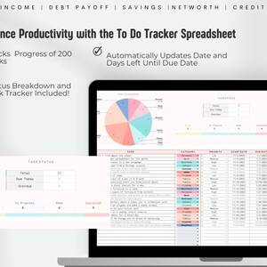 To Do List Template Spreadsheet | Google Sheets Daily Weekly Planner | Digital Productivity ...