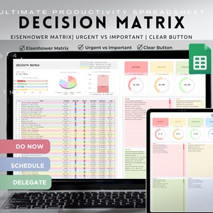 Decision Matrix Google Sheets | Task Priority Tracker |task Management ...