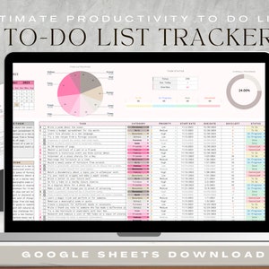 To-do List Template Spreadsheet Google Sheets Weekly & Daily Task ...