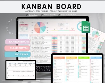 Kanban Board Excel Spreadsheet Task Priority Tracker Employee to Do List Google Sheet Project ...