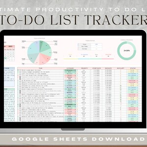 To Do List Template Spreadsheet | Google Sheets Daily Weekly Planner ...