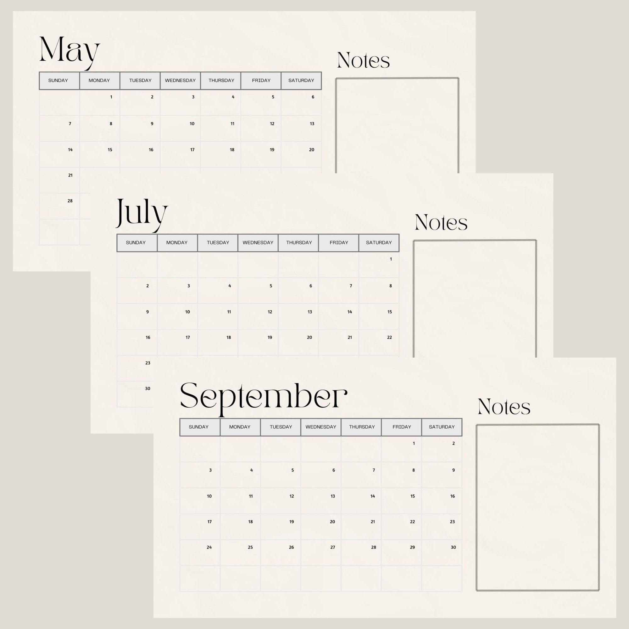2023 Calendar Printable 2023 Monthly Planner Minimalist - Etsy