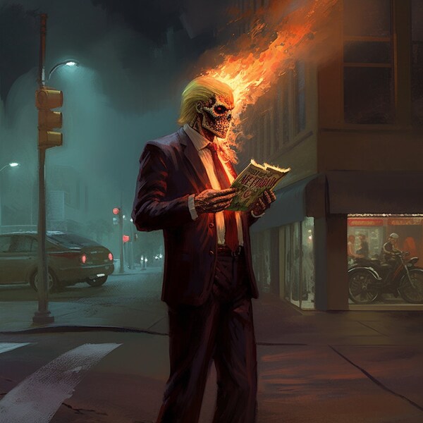 Flaming Ghost Rider - Etsy