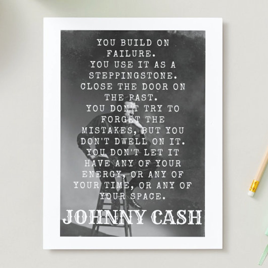 Digital Download | Johnny Cash Inspirational Poster - Embrace the Power ...