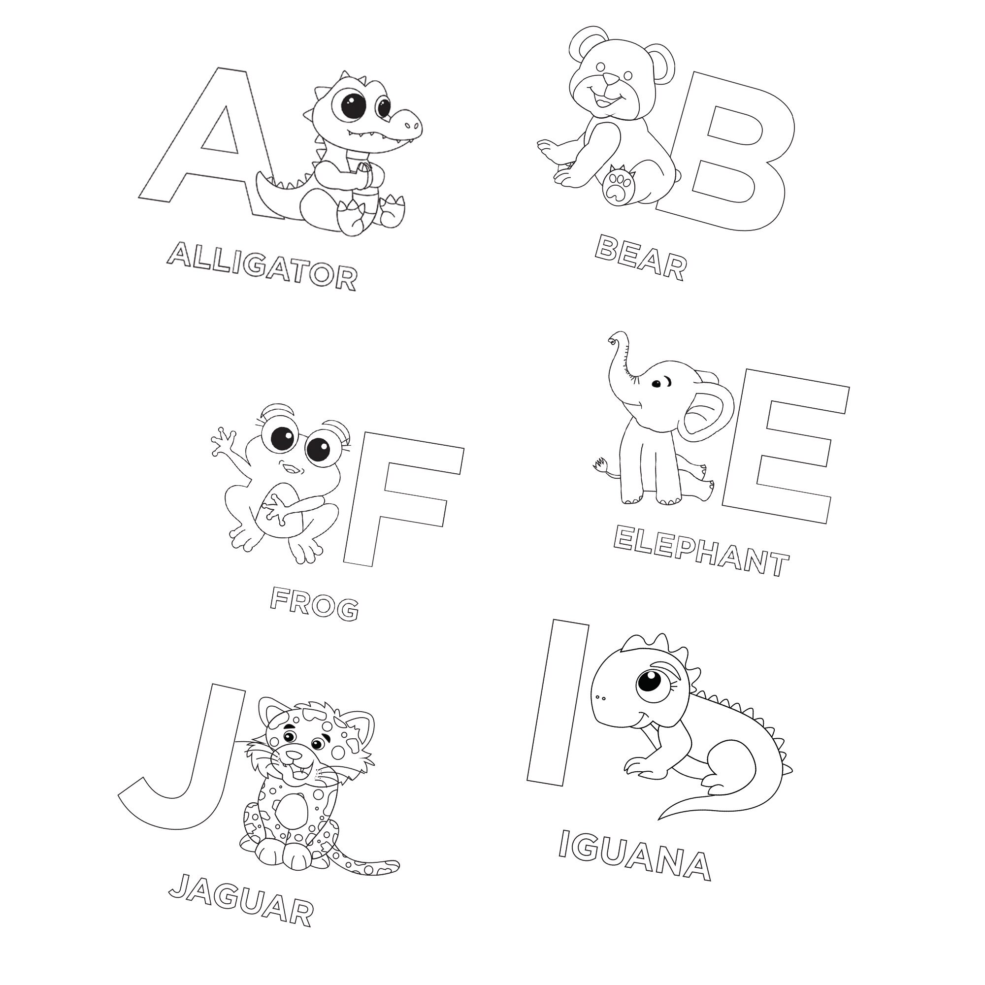 ABC Alphabet Coloring Set & BONUES ABC Letter Outlines Kids Coloring ...