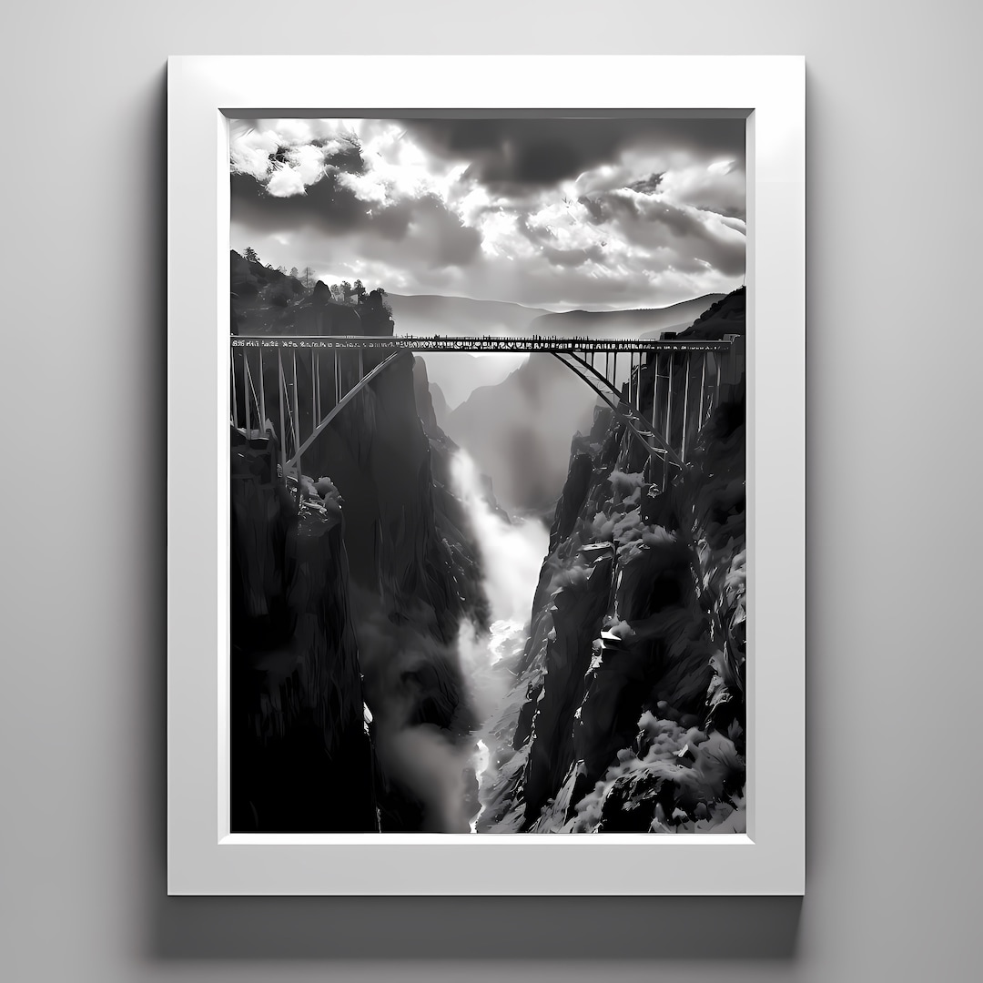 Canyon Bridge, Digital Drawing of a Scenic Bridge Inspired by Royal ...