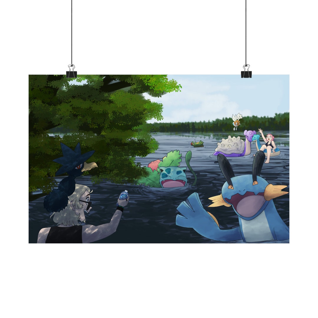 Pokemon Lake Beach Day Matte Horizontal Posters - Etsy