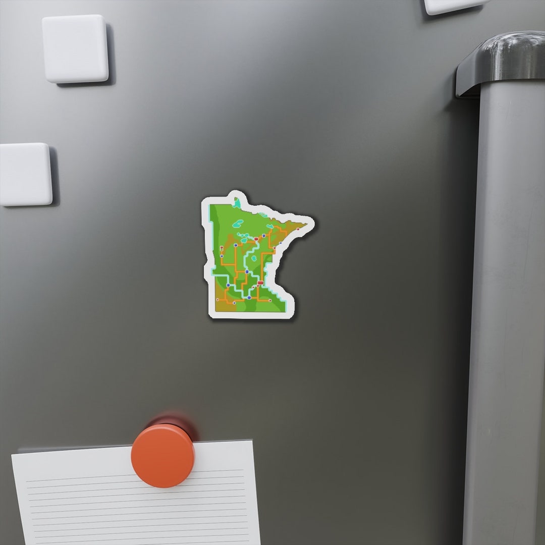 Minnesota PKMN Region Video Game Map Die-cut Magnets - Etsy