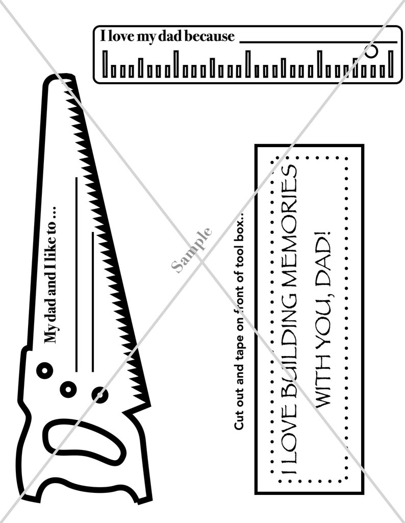 Father's Day Tool Box Craft for Kids - Etsy