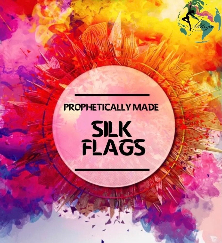 Prophetically Dyed Silk Flags-worship Flags-praise Dance Flags-custom ...