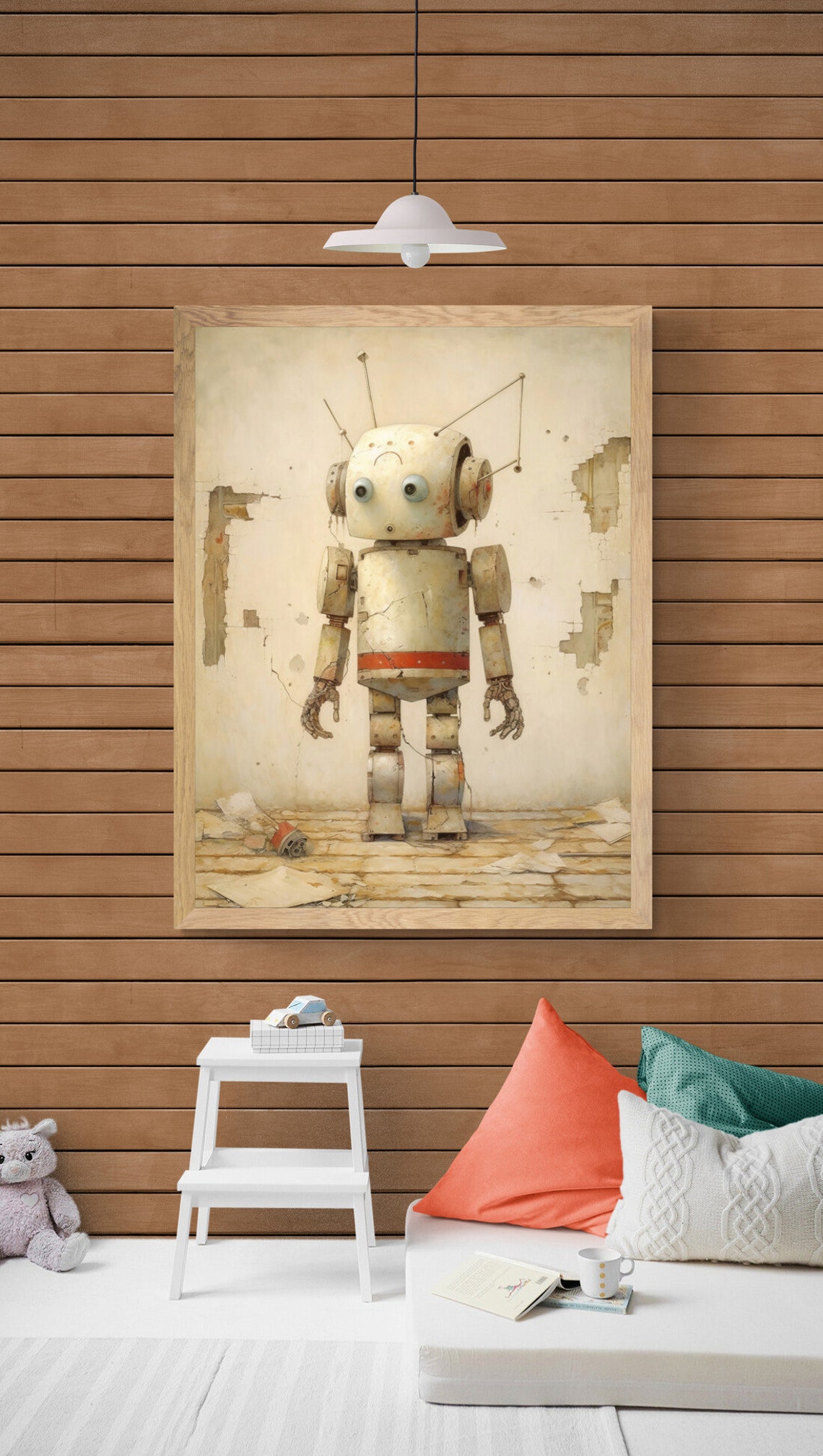 Robot Wall Art, Retro Robot Wall Art, Kids Wall Art, Printable Wall Art ...