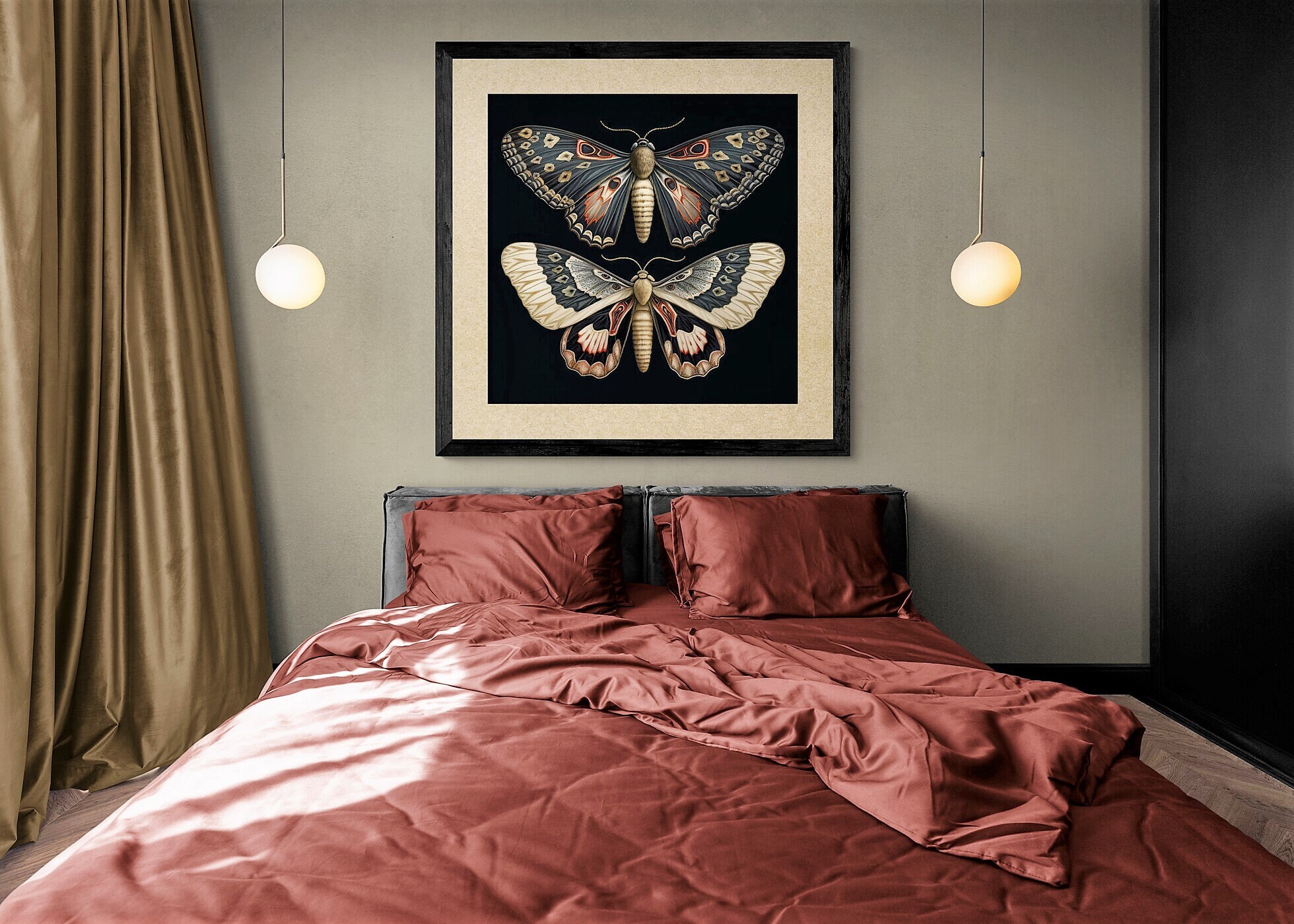 Vintage Moth Print Set: Large Insect Wall Art (digital Download) - Etsy