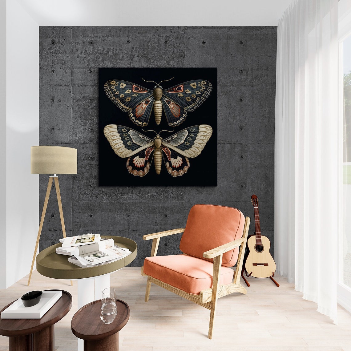 Vintage Moth Print Set: Large Insect Wall Art (digital Download) - Etsy