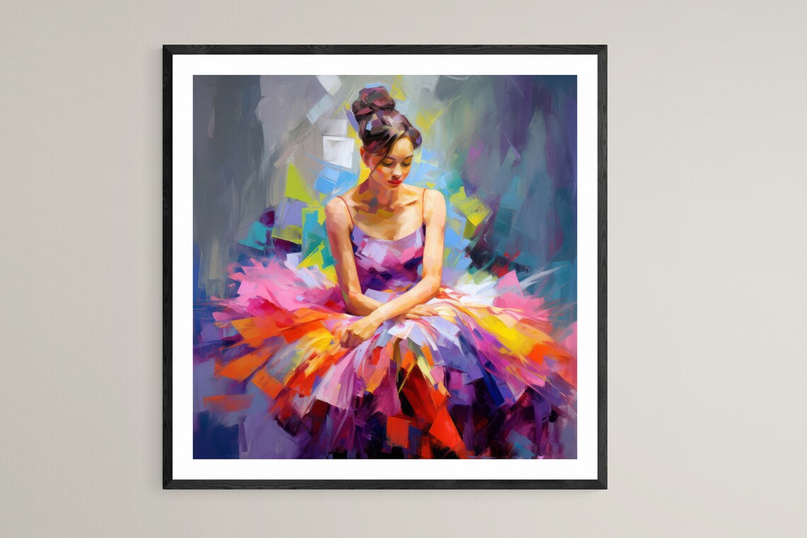Ballet Dancer Wall Art Girl Dancer Print Colorful Wall Art - Etsy