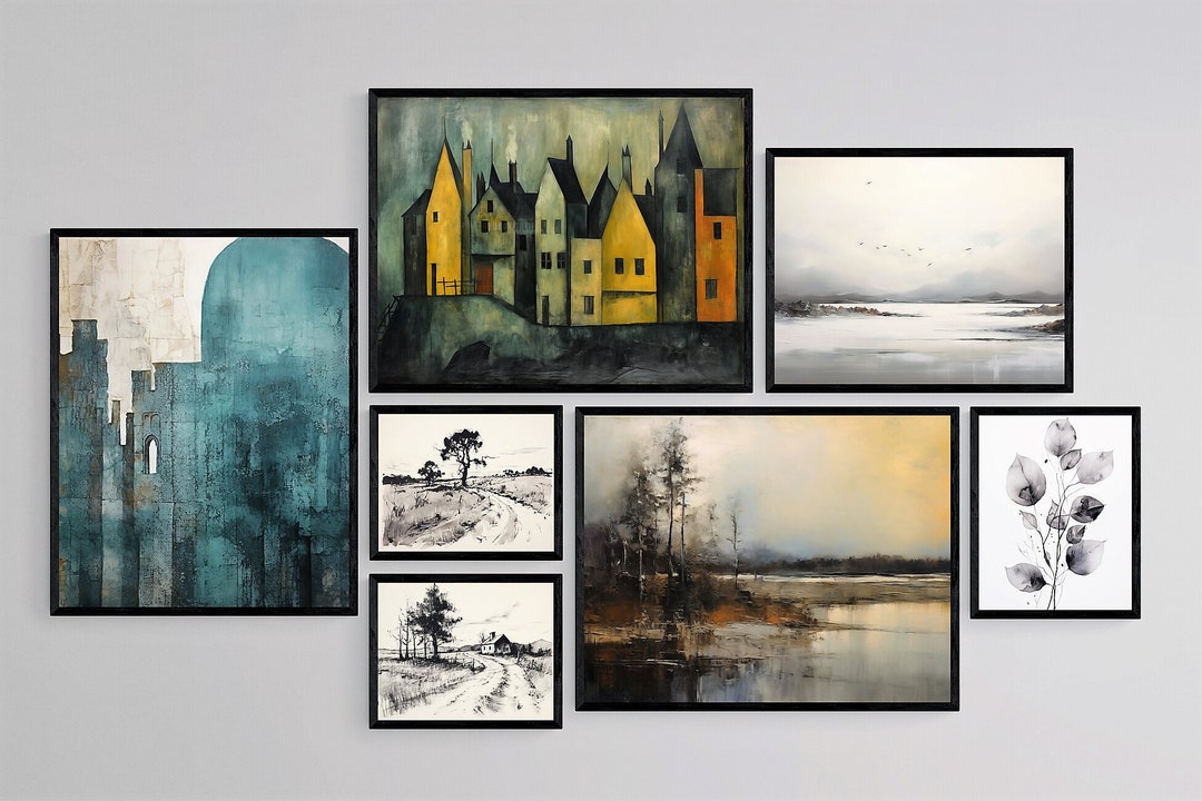 Vintage Wall Art Set Vintage Landscape Wall Gallery - Etsy