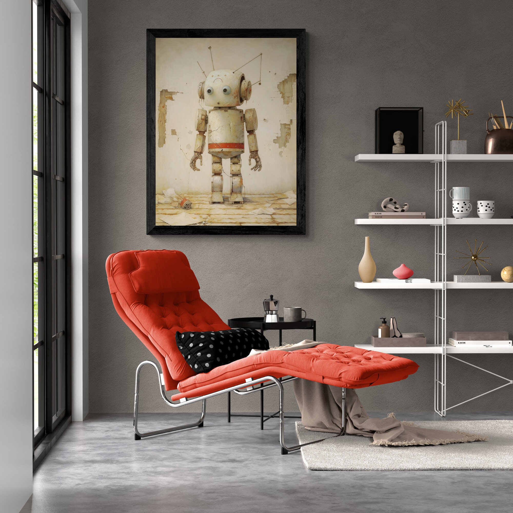 Robot Wall Art, Retro Robot Wall Art, Kids Wall Art, Printable Wall Art ...