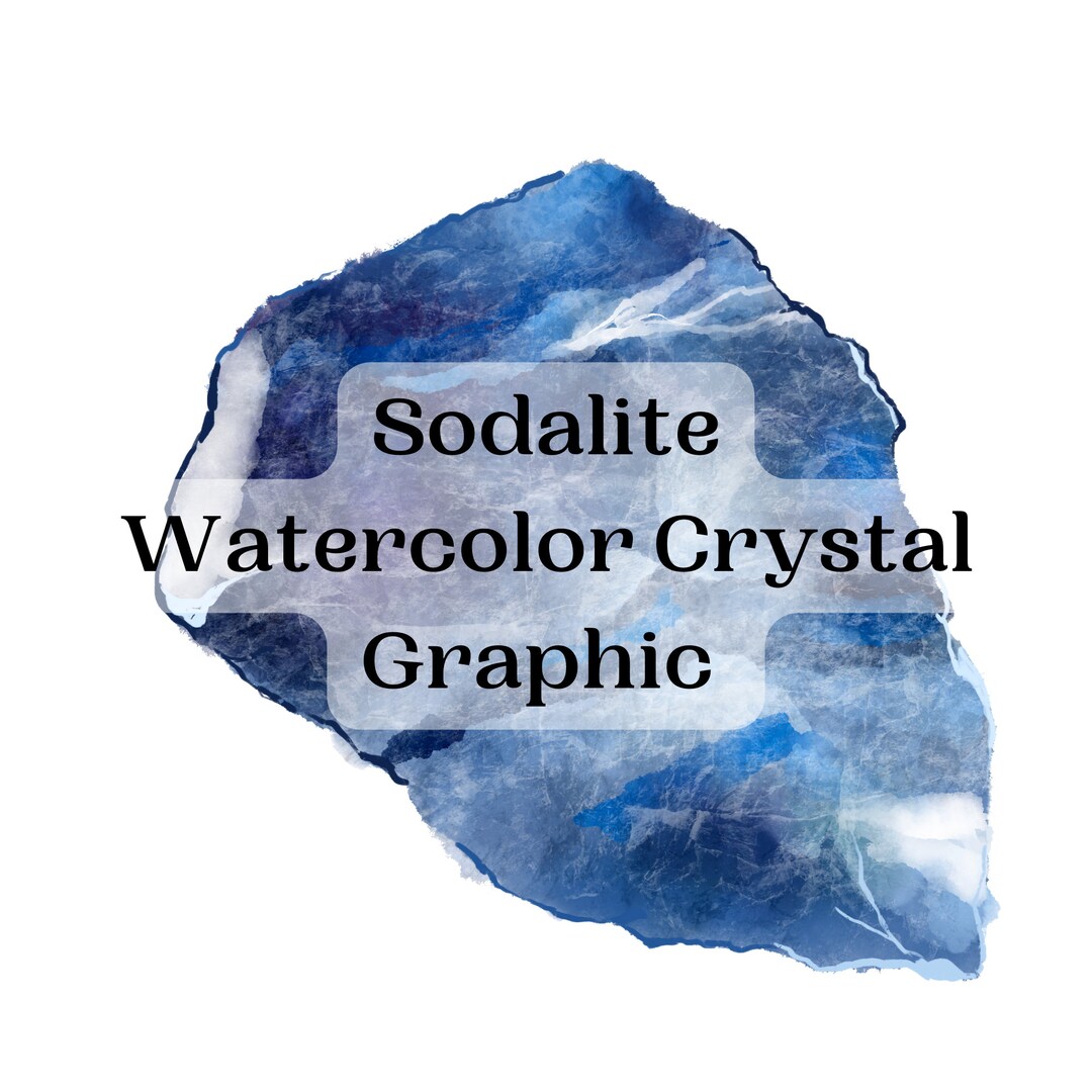 Sodalite Watercolor PNG Graphic for Printables, Lead Magnets, Social ...