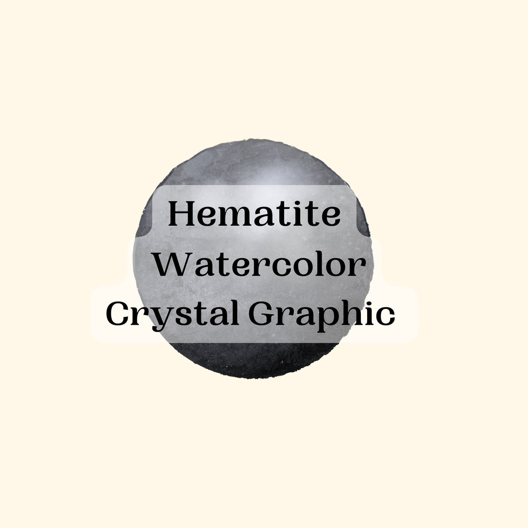 Hematite Watercolor PNG Graphic for Printables, Lead Magnets, Social ...