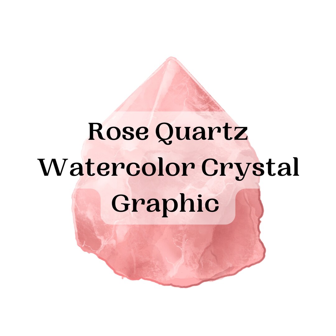 Rose Quartz Watercolor PNG Graphic for Printables, Lead Magnets, Social ...