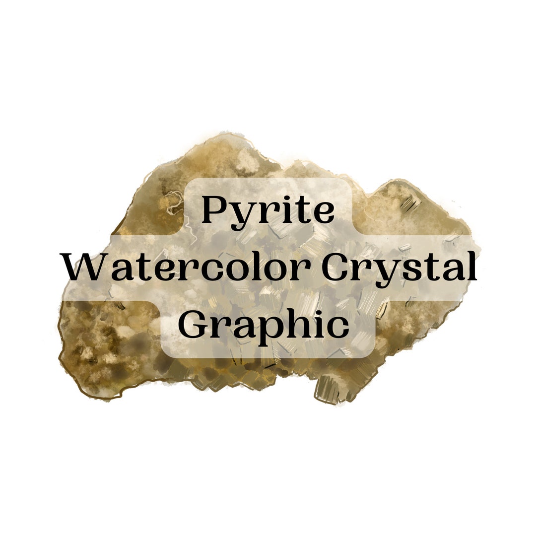 Pyrite Watercolor PNG Graphic for Printables, Lead Magnets, Social ...