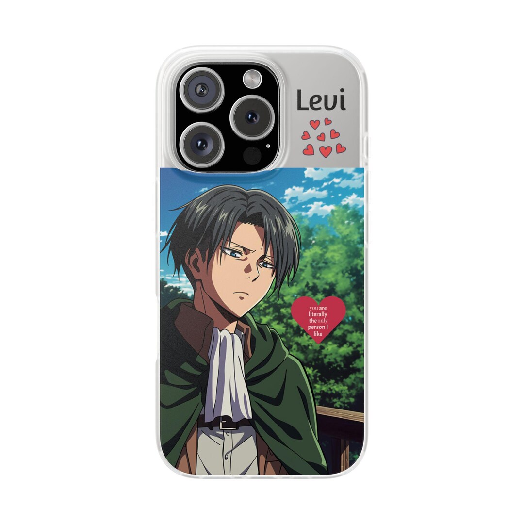 Levi Anime Character Phone Case | Flexi Case, Clear Protective Cover - Etsy