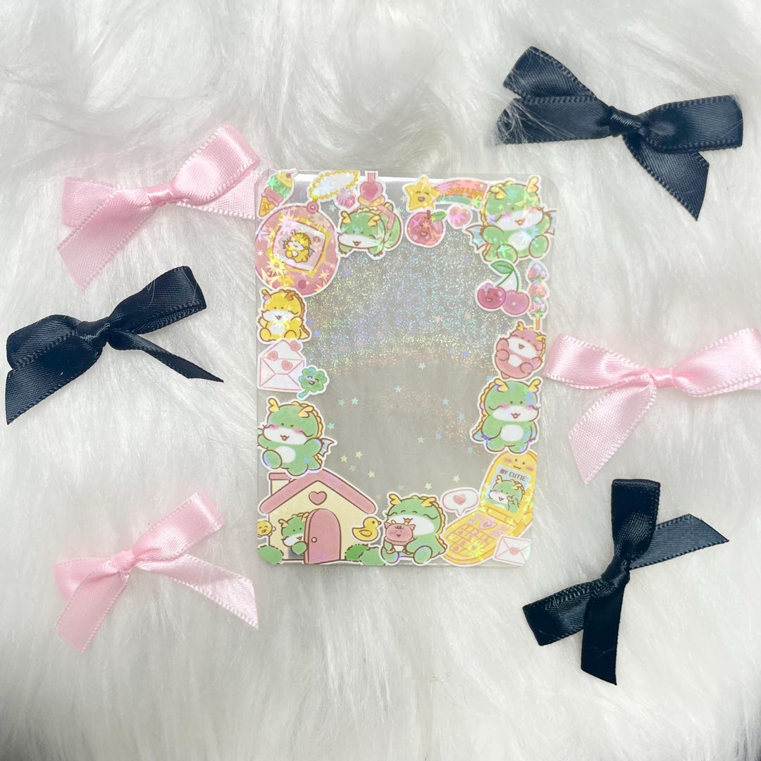 Kpop Green Dragon Y2K Deco Toploader Kawaii Sparkle Designs With FREE ...